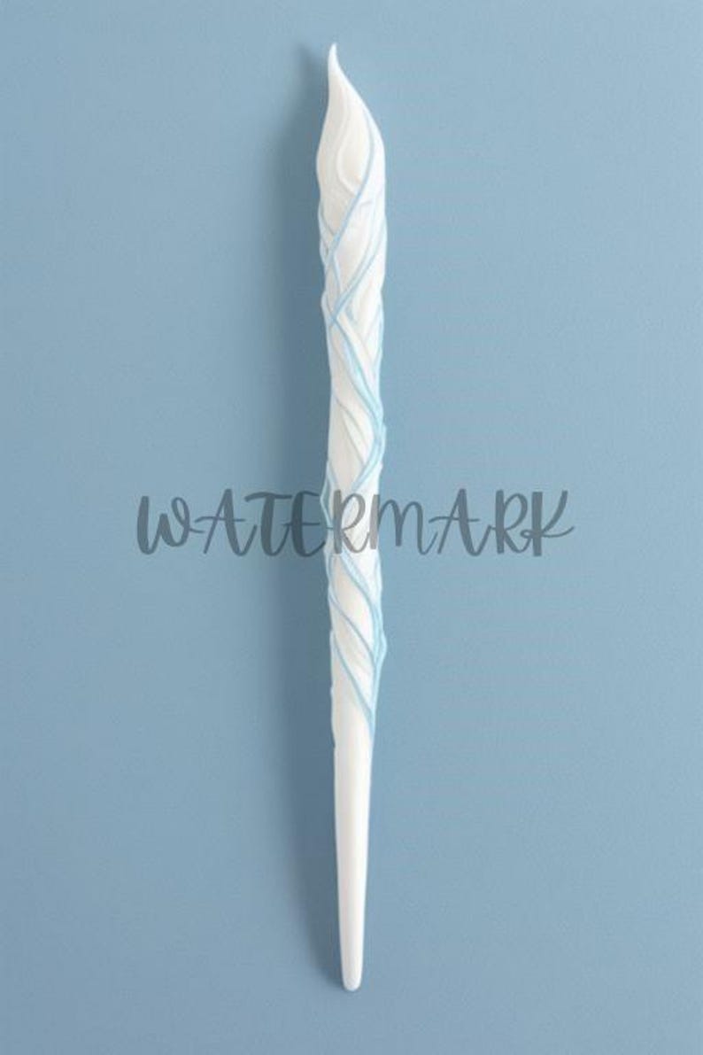 Frosted Rowan Wand Digital Print – Icy Fantasy Wall Art, Slender Wand ...