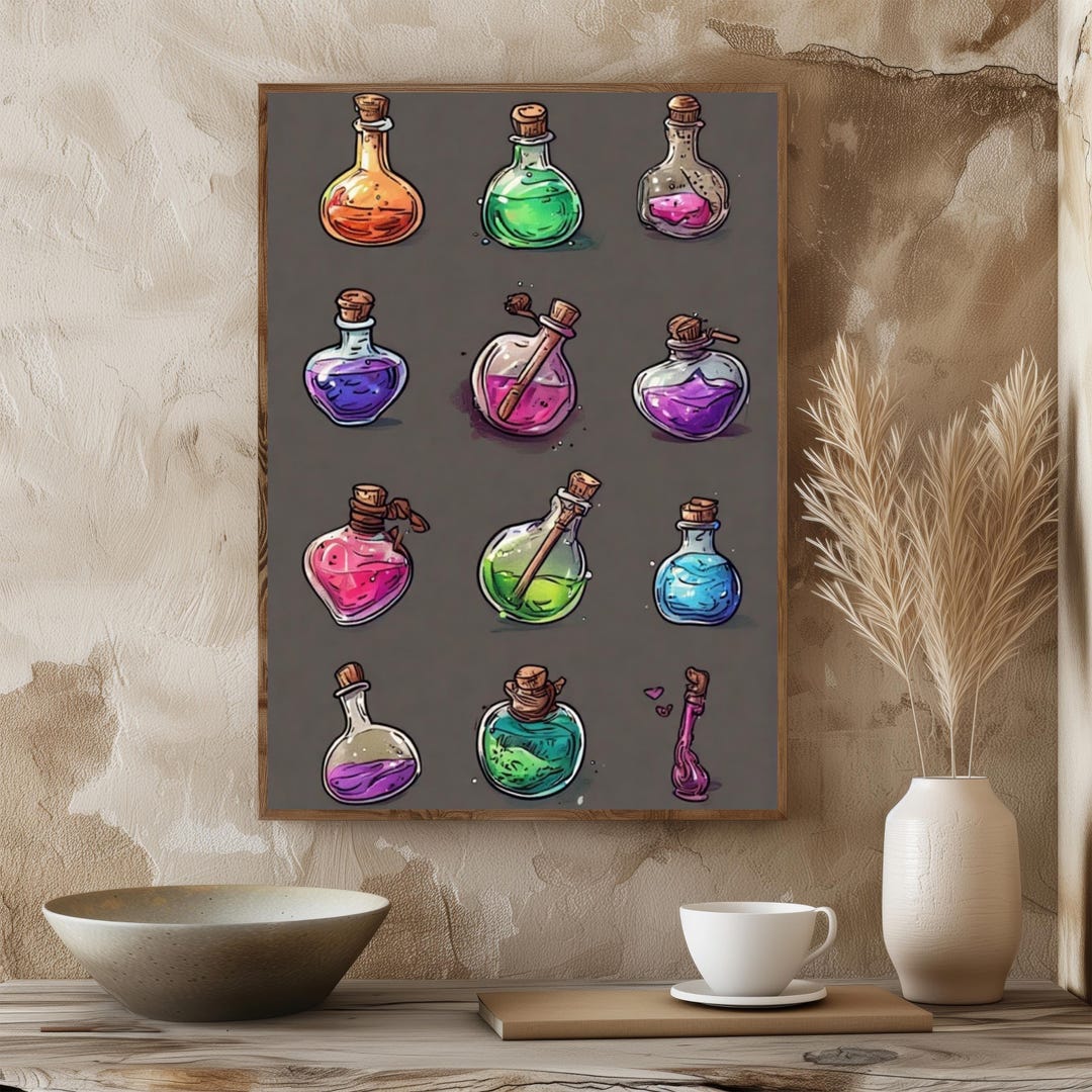 Pocket Potions – Cute Fantasy Potion Clipart | Digital Download ...