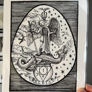 Rebis | Alchemy Original Art Print | Pen on Paper Illustration - Etsy