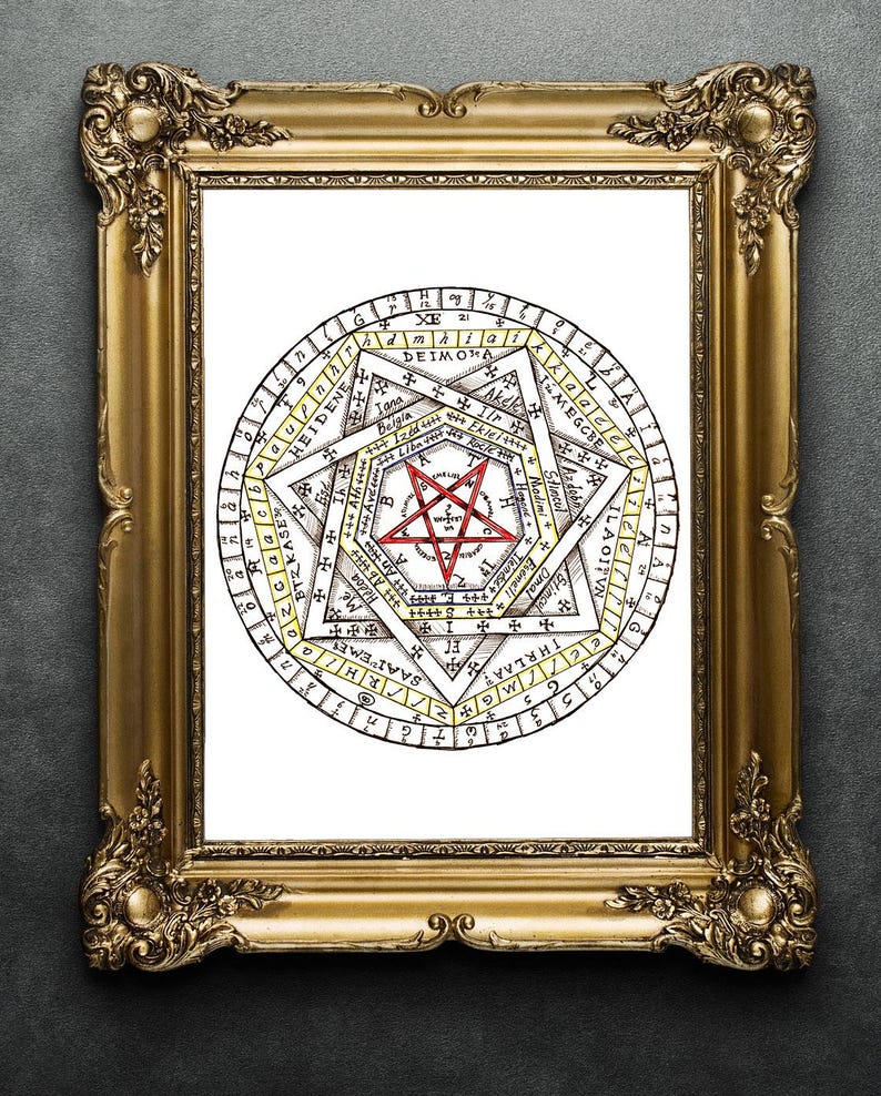 Sigillum Dei | Occult Original Art Print | Pen on Paper Illustration - Etsy