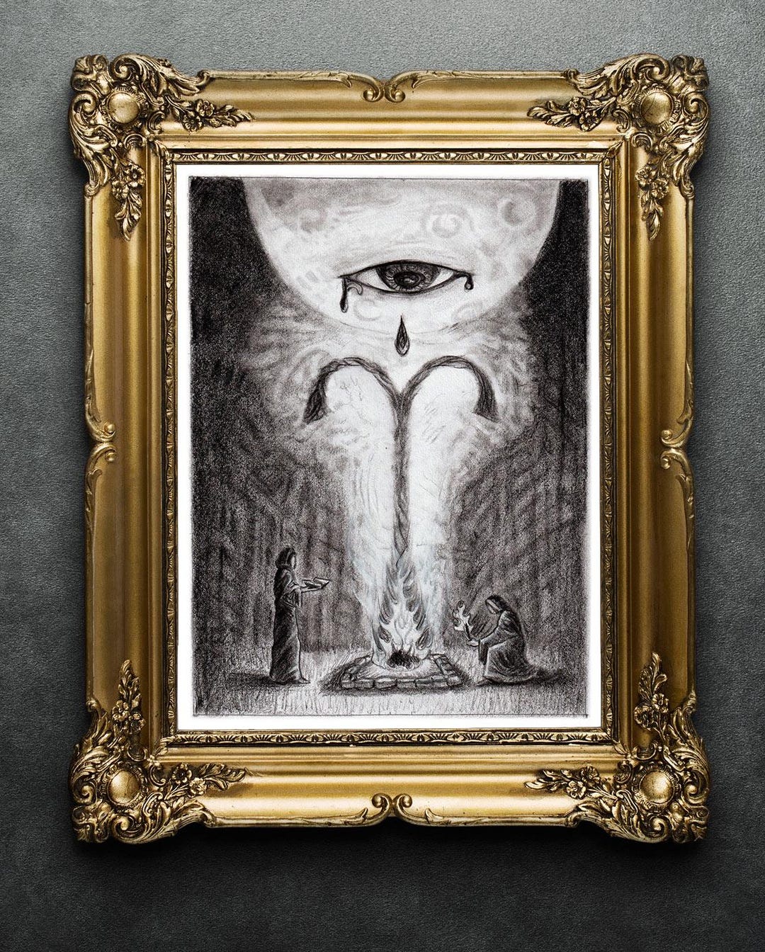 Calcination | Alchemy Original Art Print | Pencil on Paper Illustration ...