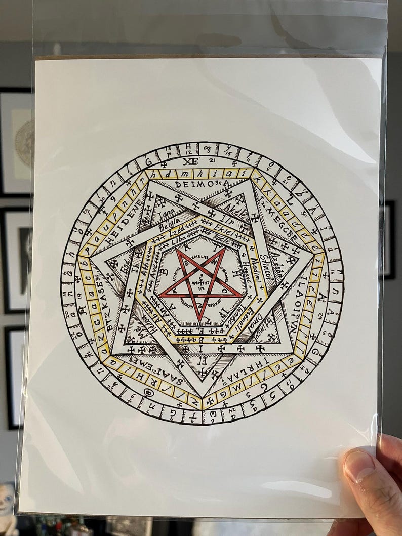 Sigillum Dei | Occult Original Art Print | Pen on Paper Illustration - Etsy