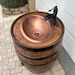 Bourbon Whiskey Barrel Bar Sink With Custom Logo, Custom Finish and ...