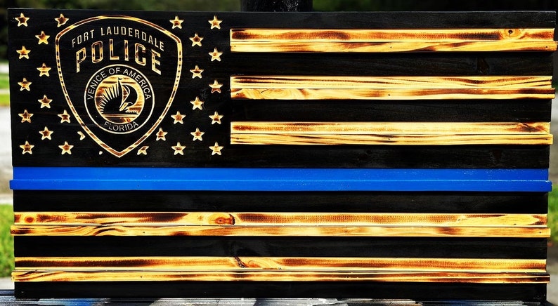 USMC Marine, Police, Fire, Law Enforcement, Flag Challenge Coin Holder ...