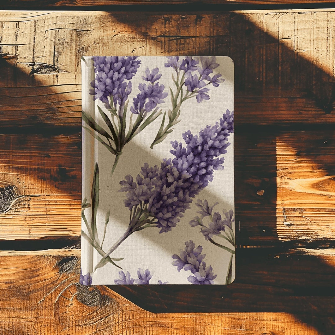 Lavender Journal Lined or Blank Wildflower Hardback Notebook Purple ...