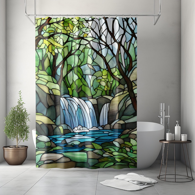 Blue Waterfall Curtain - Etsy