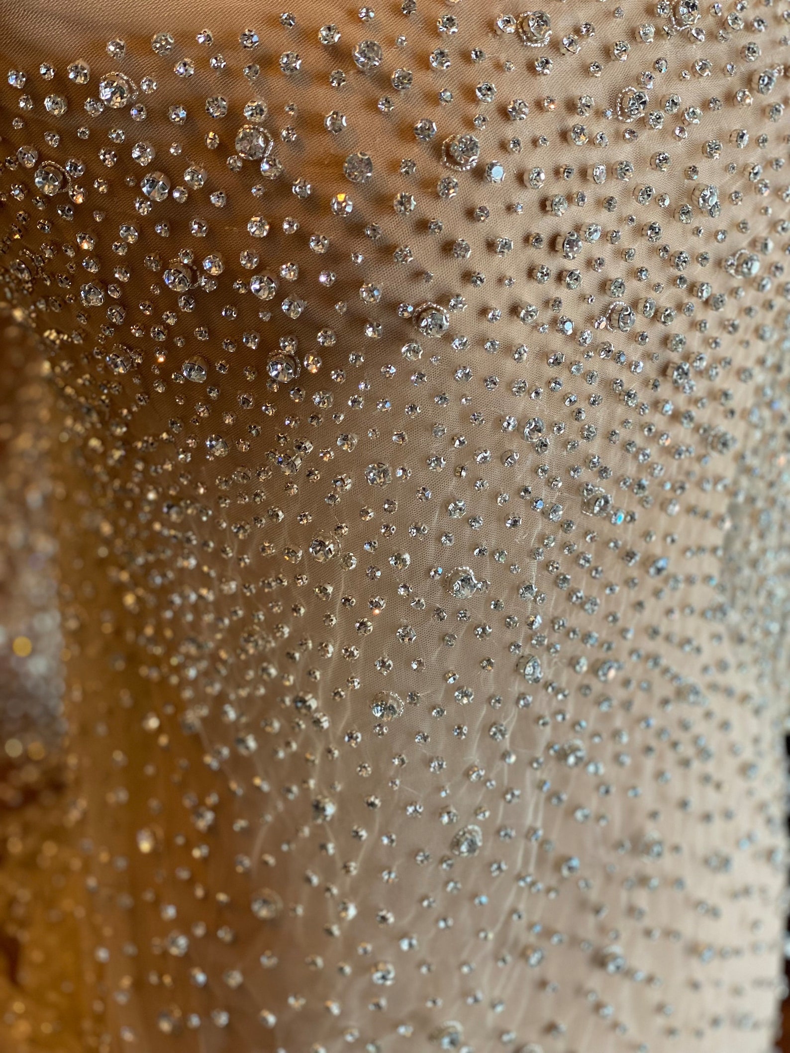 Exquisite Beaded Fabric Material Handbeaded Savoraski Stones Crystal ...