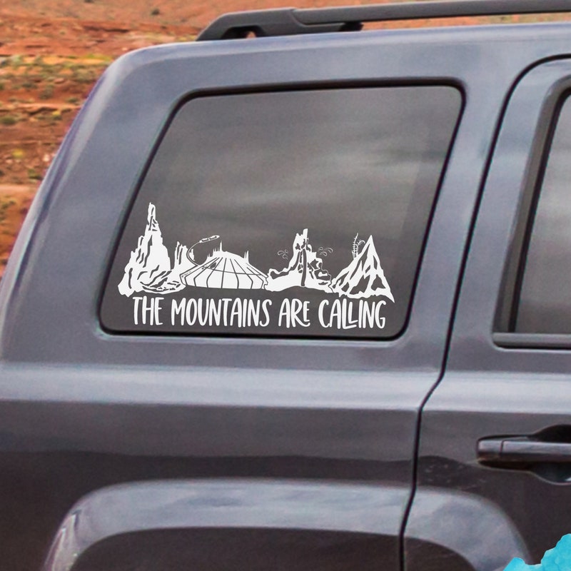 Mountain Car Decal - Etsy