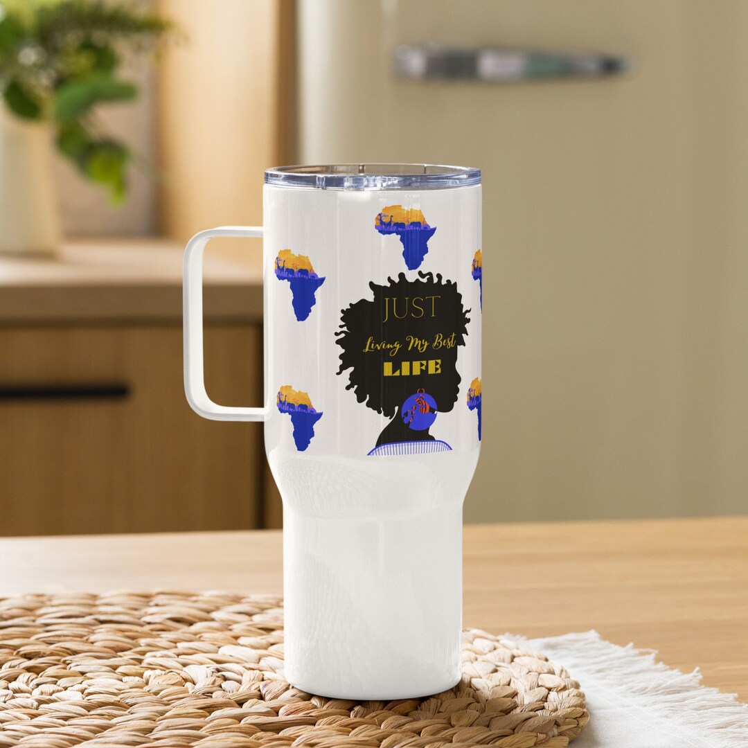 BLU Just Living My Best Life Travel Mug With Handle - Etsy