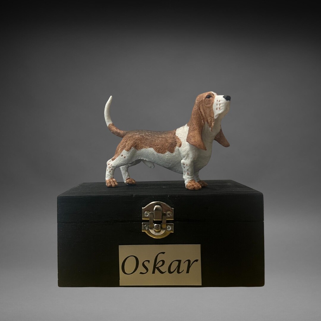 Personalized Dog Urn Ipet Memorial Box I Basset Hound Custom Coloring ...