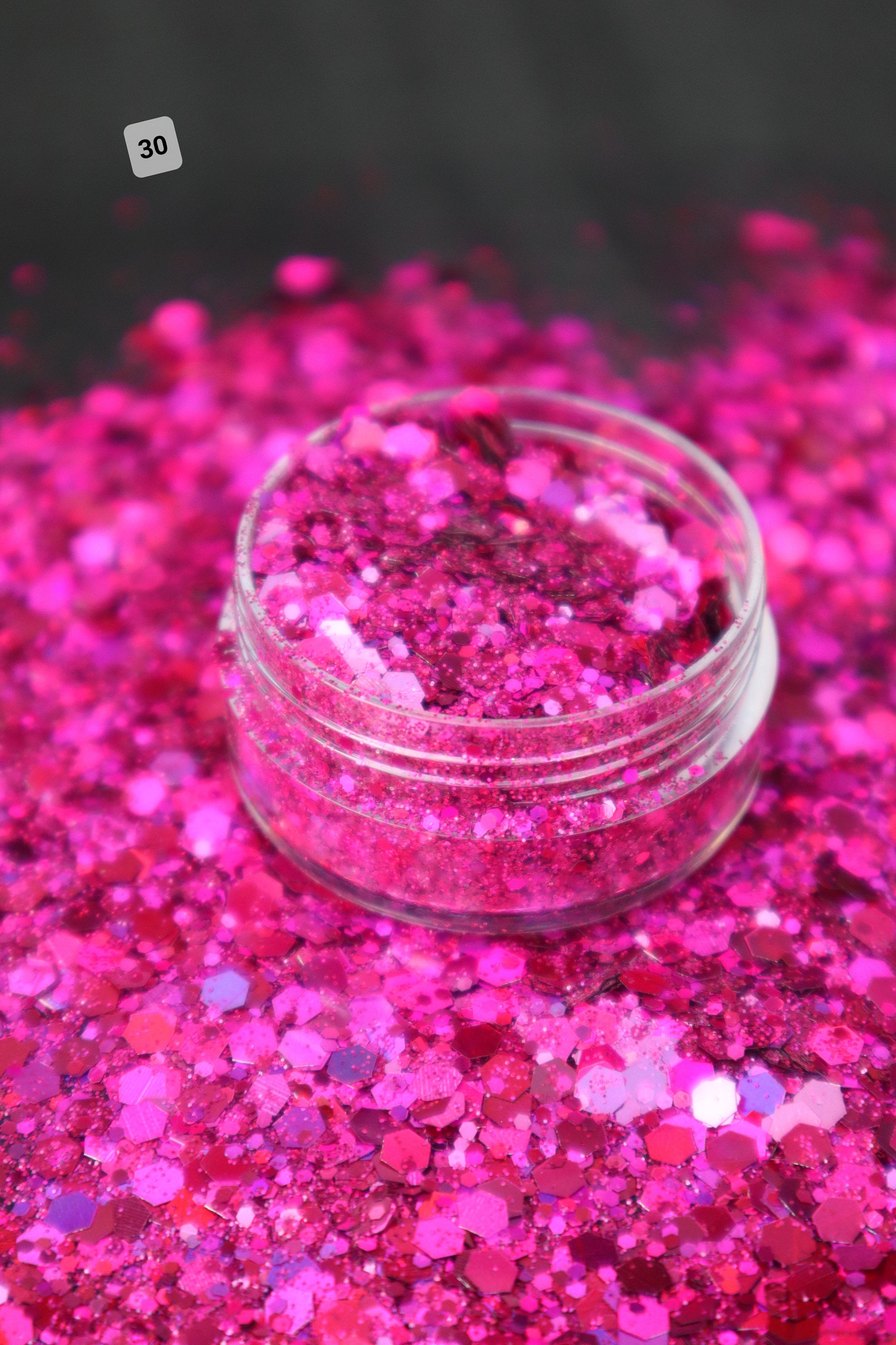 Hot Pink Rose Holographic Glitter , Resin Supplies , Nail Art Glitter ...