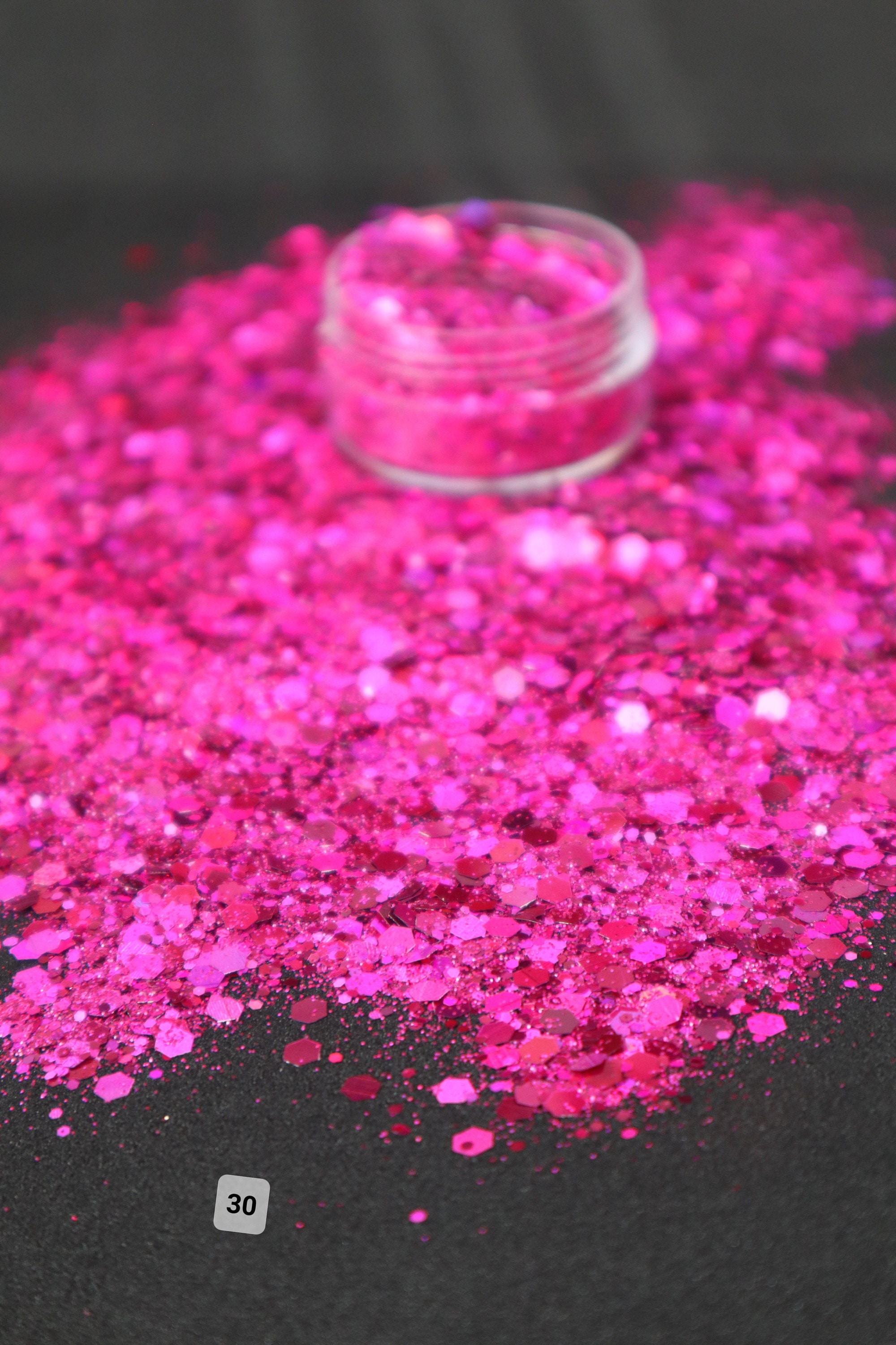 Hot Pink Rose Holographic Glitter , Resin Supplies , Nail Art Glitter ...