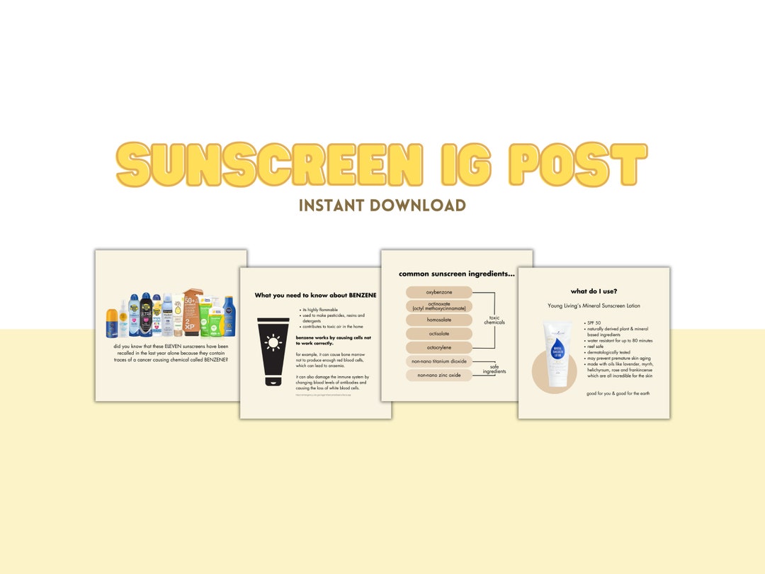 Sunscreen Instagram Post Digital Download - Etsy