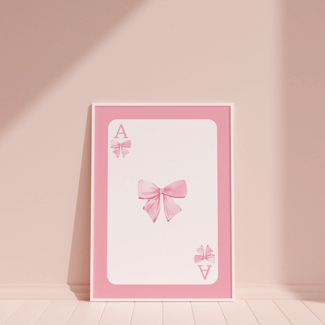 Trendy Pink Ace Wall Art, Preppy Poster, College Apartment Decor ...