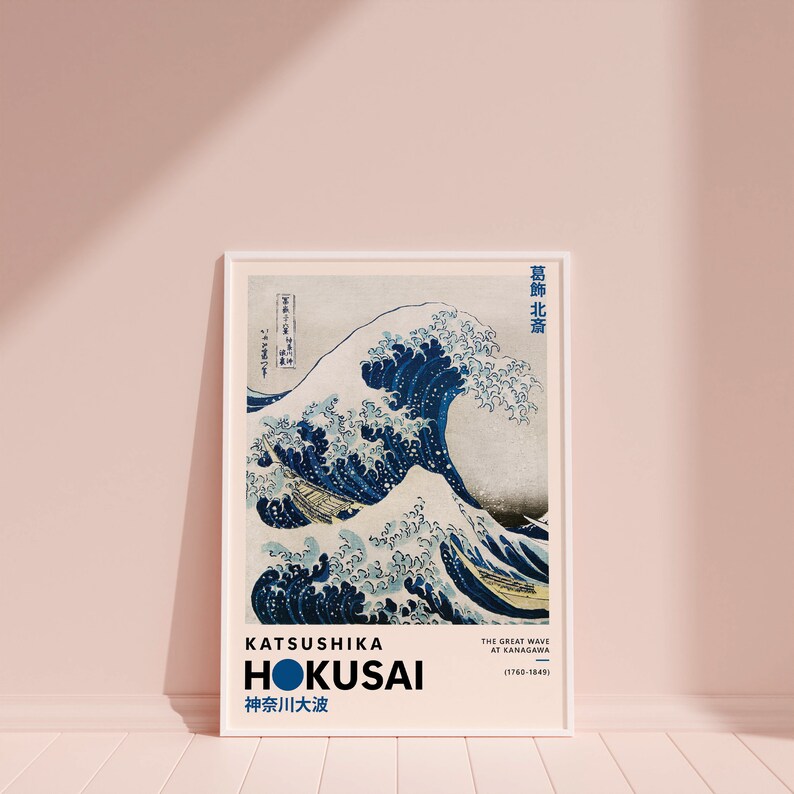 Katsushika Hokusai's the Great Wave at Kanagawa Print, Hokusai Wall Art ...