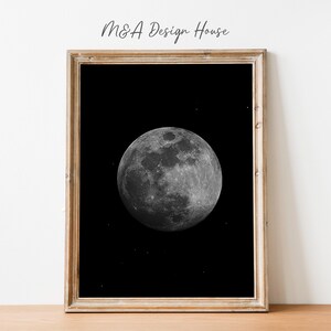 Full Moon Print, Moon Poster, Moon Photo, Nasa Poster, Nasa Photo, Moon ...