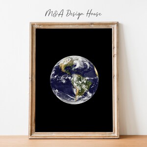 Earth Print, Earth Poster, Earth Photo, Nasa Poster, Nasa Photo, Earth ...