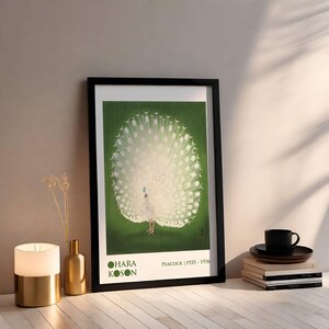 Ohara Koson Peacock Poster, Vintage Japanese Poster, Ohara Koson Print ...