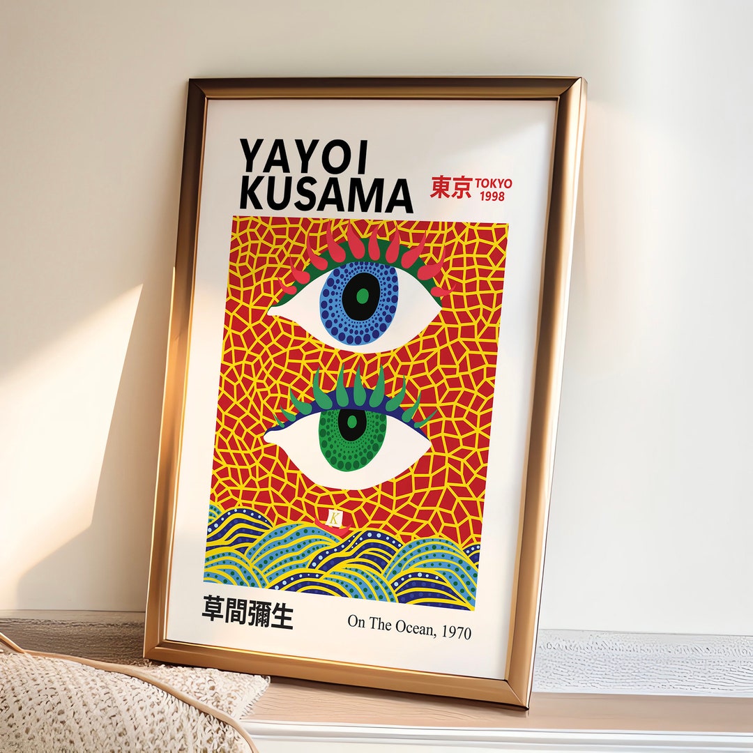 Yayoi Kusama Evil Eyes, Yayoi Kusama Print, Japanese Art Print, Yayoi ...