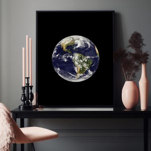 Earth Print, Earth Poster, Earth Photo, Nasa Poster, Nasa Photo, Earth ...