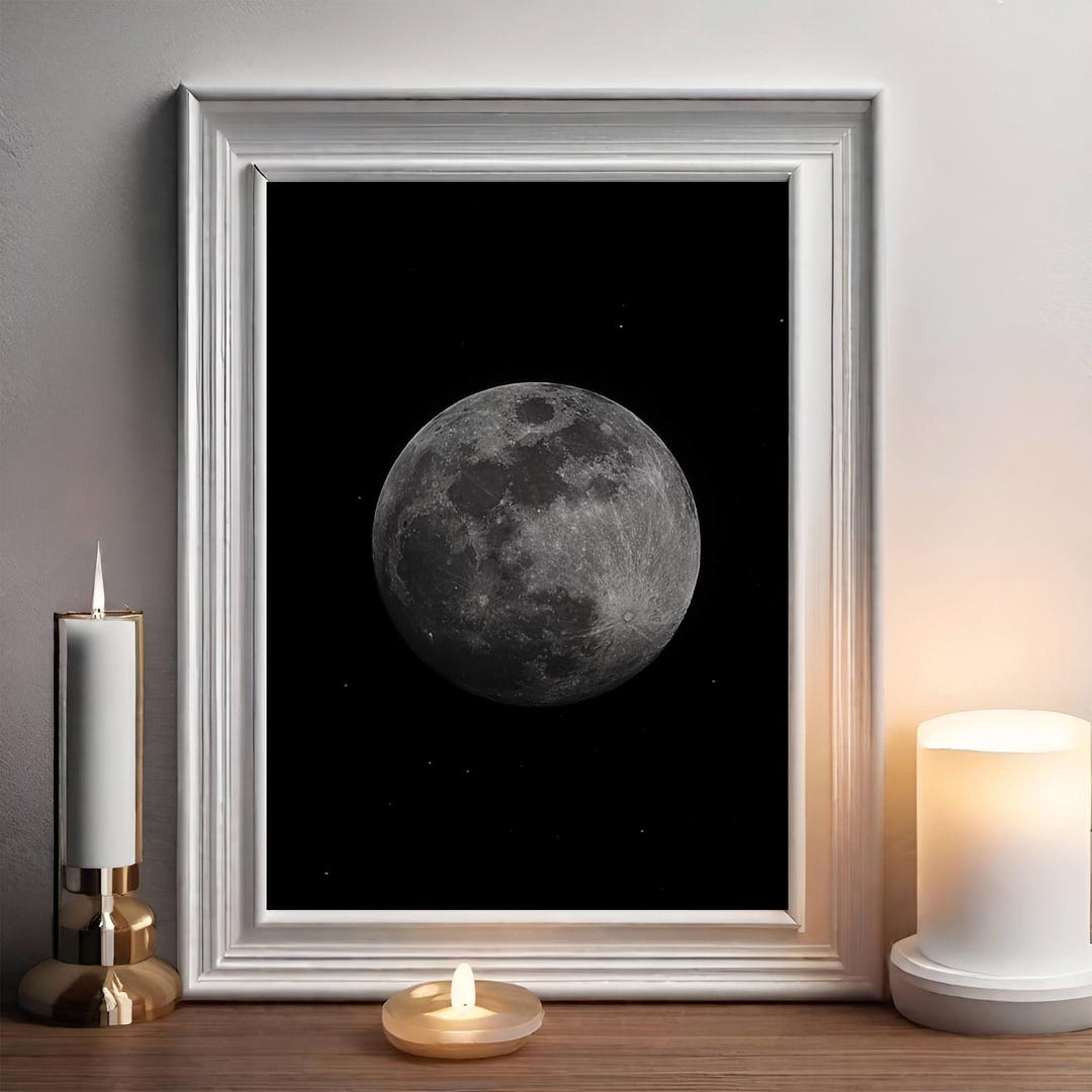 Full Moon Print, Moon Poster, Moon Photo, Nasa Poster, Nasa Photo, Moon ...