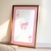Trendy Pink Ace Wall Art, Preppy Poster, College Apartment Decor ...
