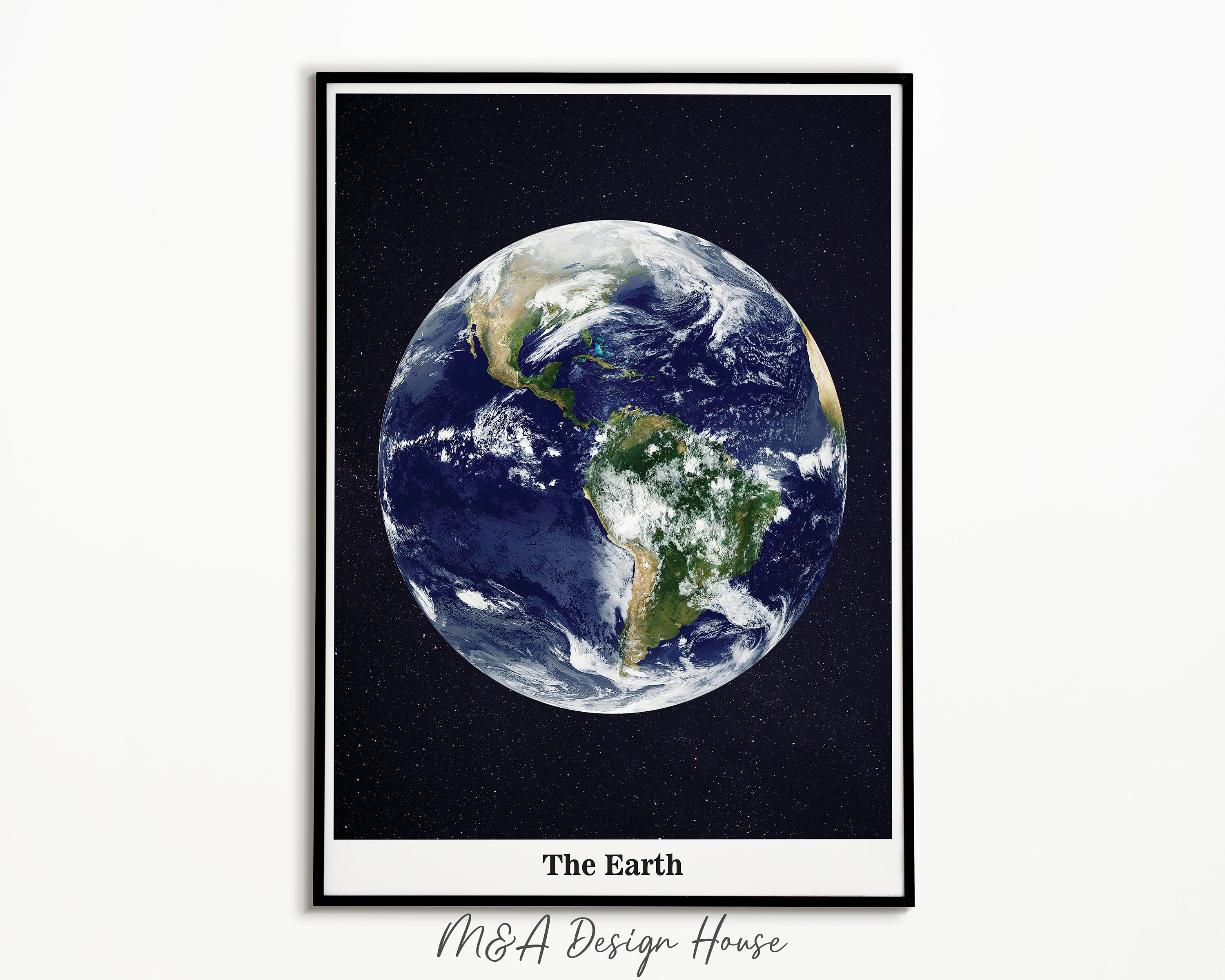 Earth Print, Earth Poster, Earth Photo, Nasa Poster, Nasa Photo, Earth ...