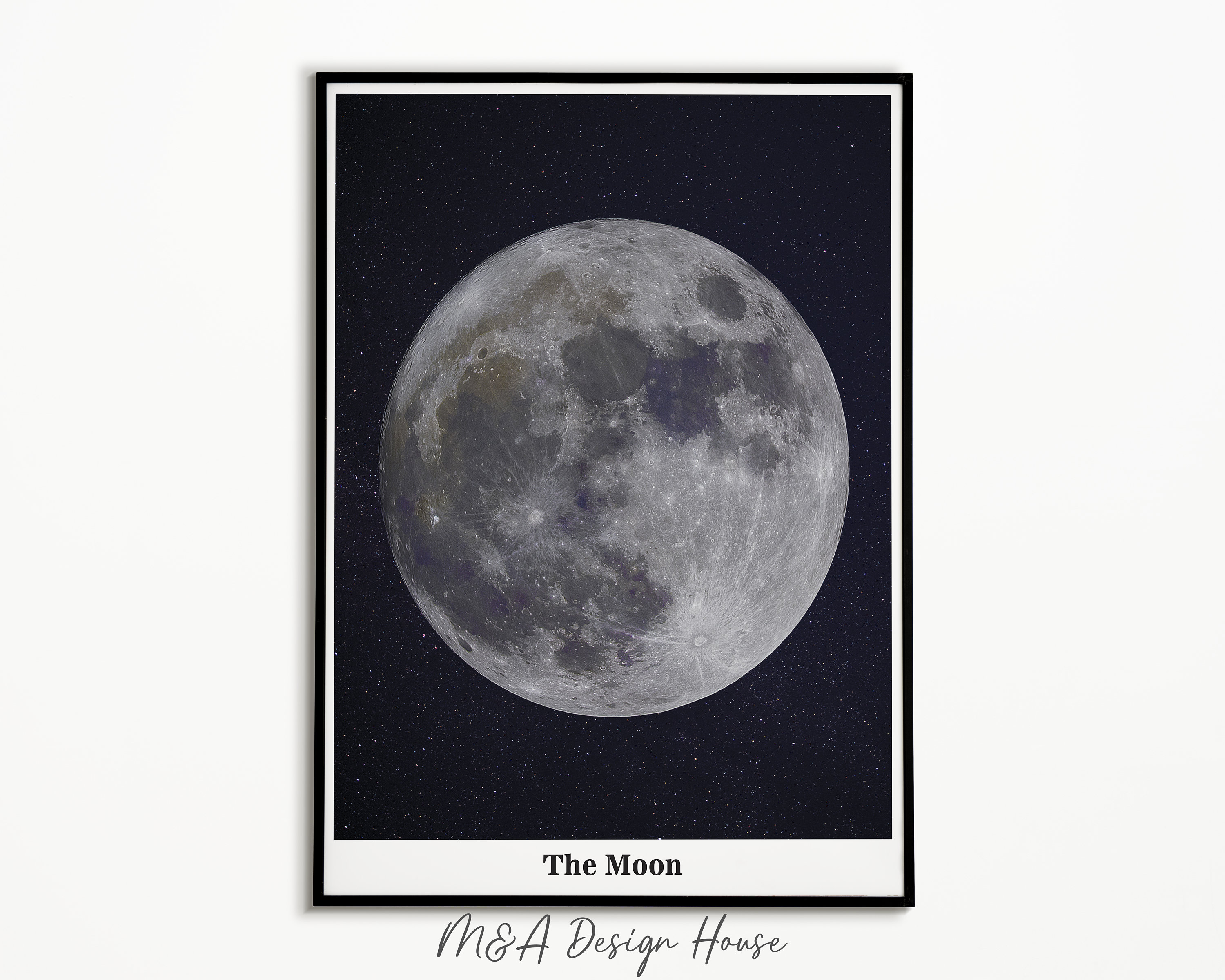 Full Moon Print, Moon Poster, Moon Photo, Nasa Poster, Nasa Photo, Moon ...