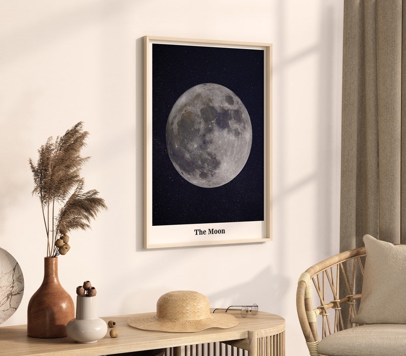 Full Moon Print, Moon Poster, Moon Photo, Nasa Poster, Nasa Photo, Moon ...