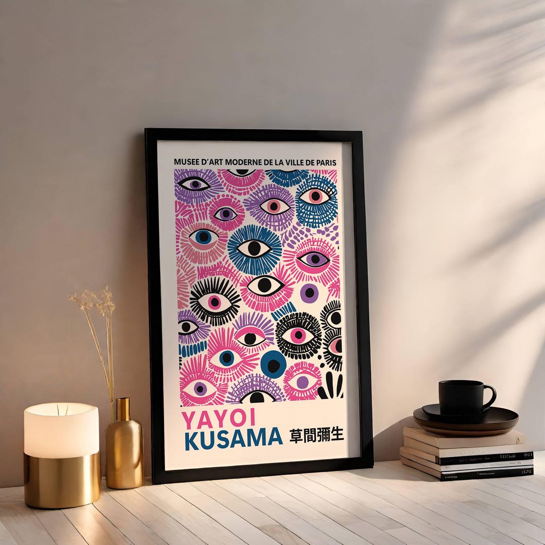 Yayoi Kusama Colored Eyes Print, Kusama Art Print, Kusama Wall Art ...