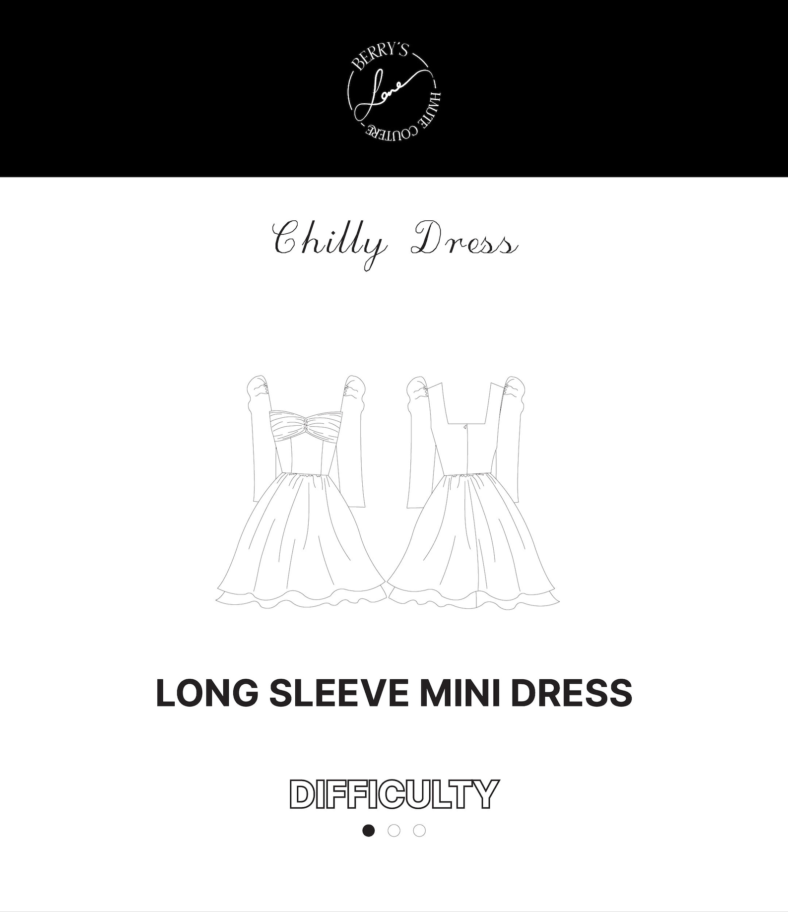 Chilly Dress PDF Sewing Pattern-instant Download A4-eu 34-52/us 4-22 ...