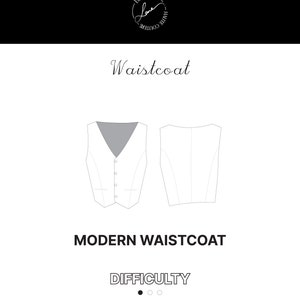 Waistcoat PDF Sewing Pattern-instant Download A4-eu 34-52/us 4-22/ Uk 6 ...