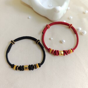 Handmade Individualized Letter Bracelet- Friendship Couple Gift ...