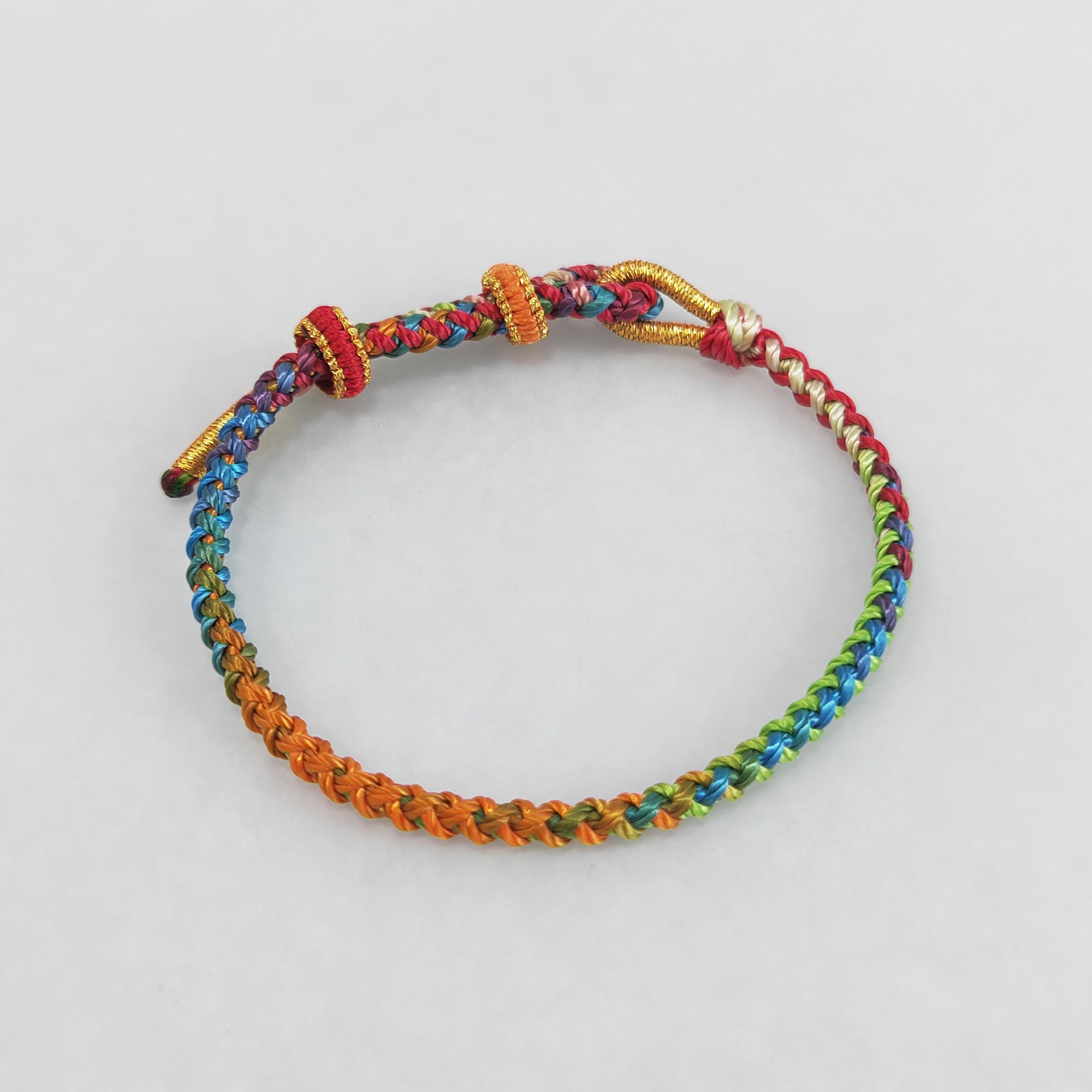 Woven Buddhist Lucky Rope Bracelet for Men or Women Tibetan - Etsy