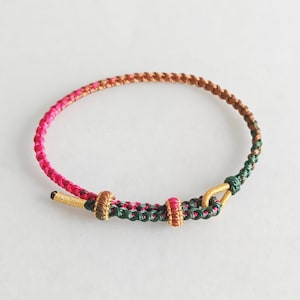 Woven Buddhist Lucky Rope Bracelet for Men or Women Tibetan Knots ...