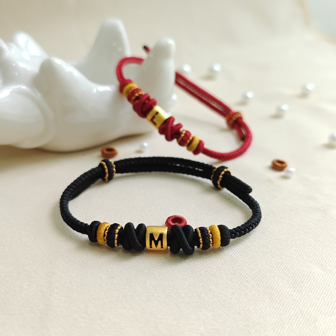 Handmade Individualized Letter Bracelet- Friendship Couple Gift ...