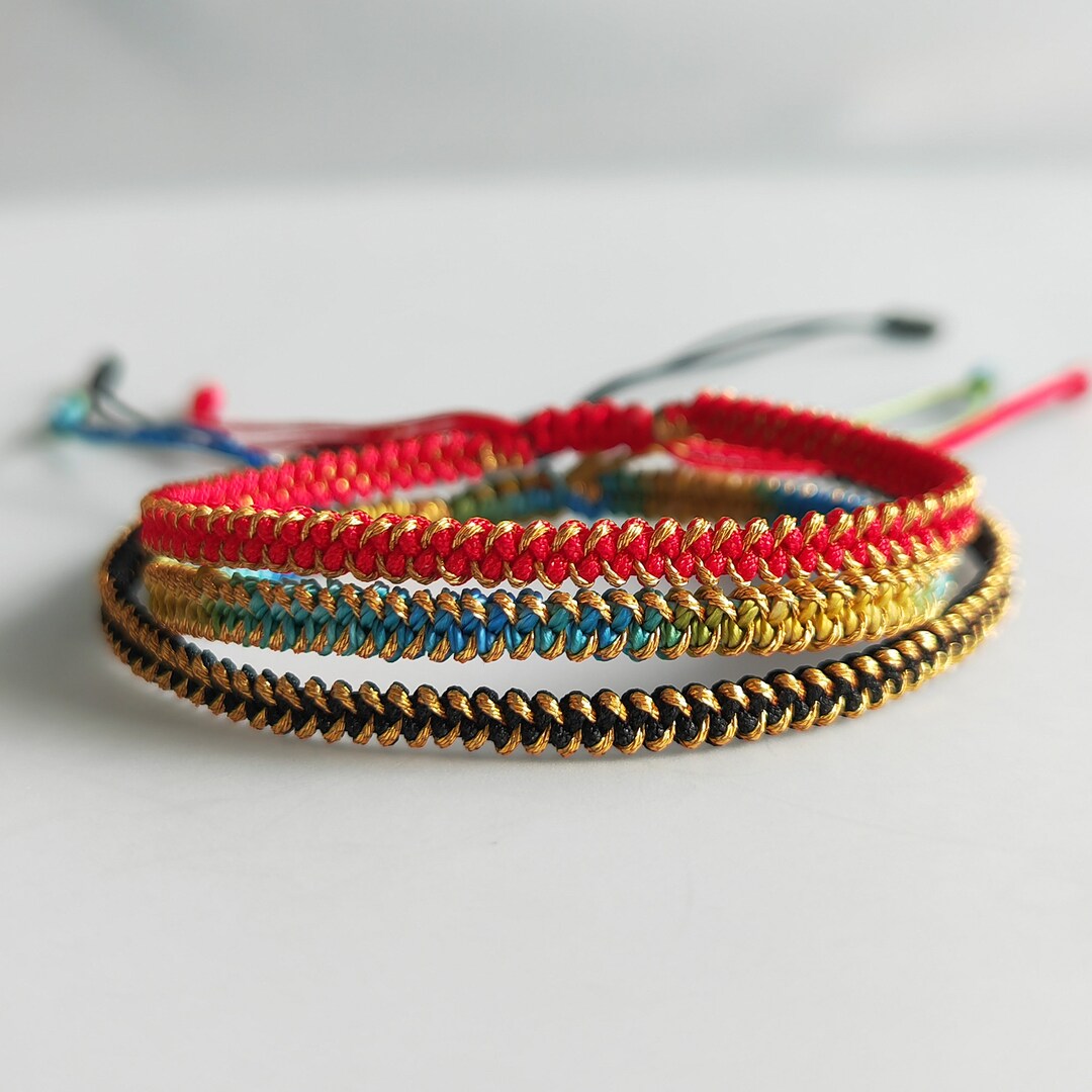 Handmade Lucky Rope Bracelet for Men or Women Tibetan Bracelet Yoga ...