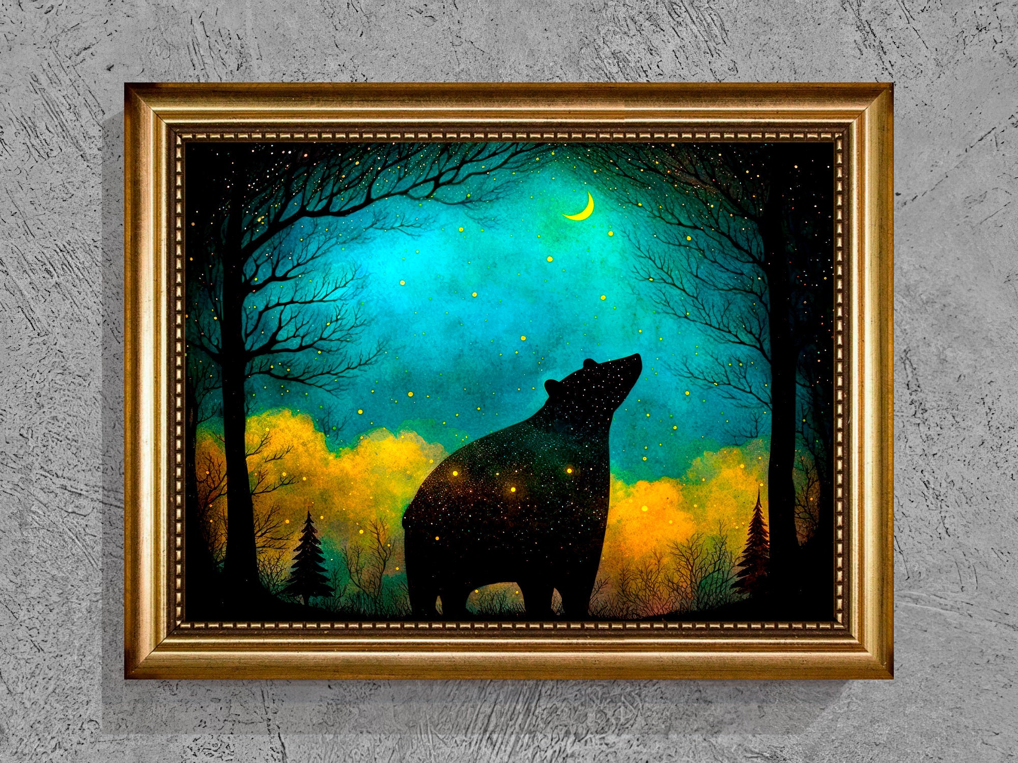 Conjunction Painting Digital Print Mystical Painting Fantasy Wall Decor ...