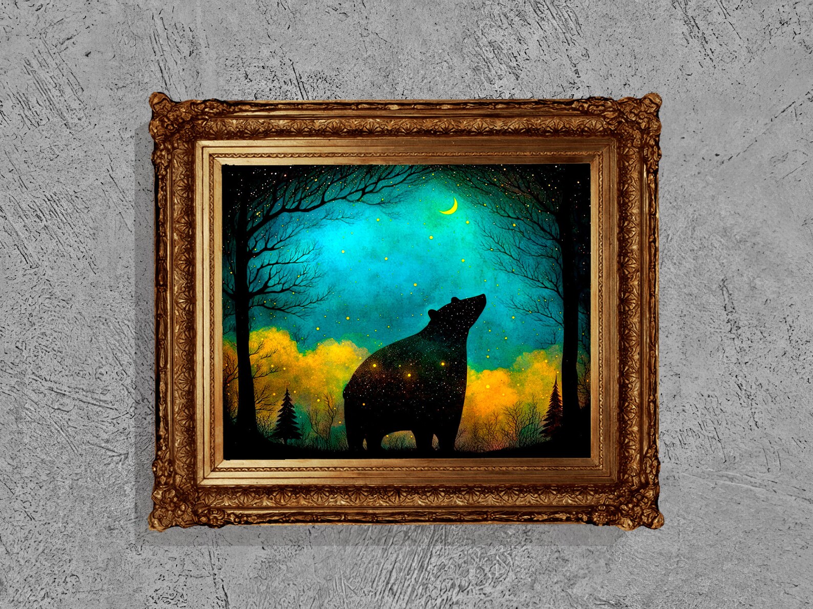 Conjunction Painting Digital Print Mystical Painting Fantasy Wall Decor ...