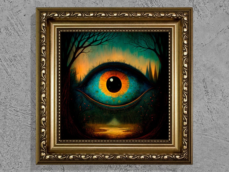 Reflection Painting Digital Print Dark Aesthetic Gothic Wall Art ...