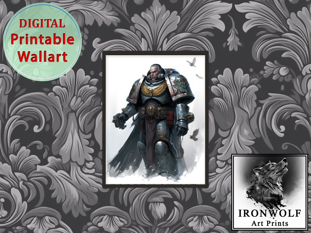 Space Marine Warhammer 40K Printable Wall Art Decor, Digital Print ...