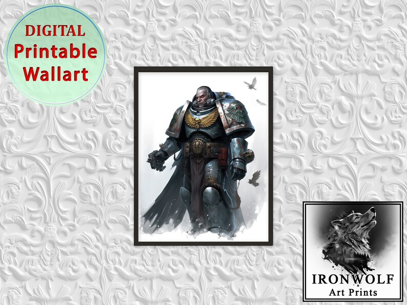 Space Marine Warhammer 40K Printable Wall Art Decor, Digital Print ...