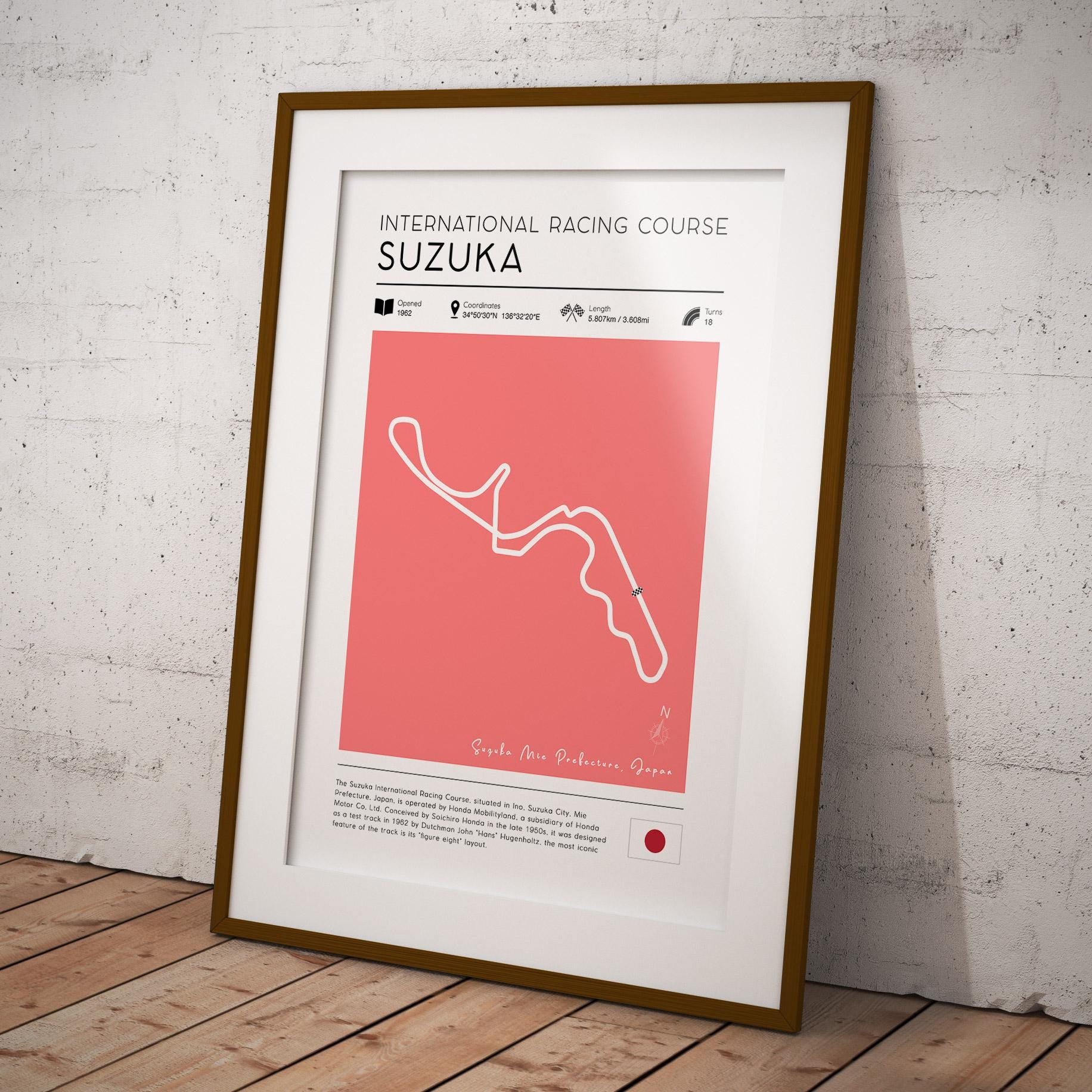 Suzuka Japan Formula 1 Track Poster, Vintage Formula 1 Wall Art, F1 ...