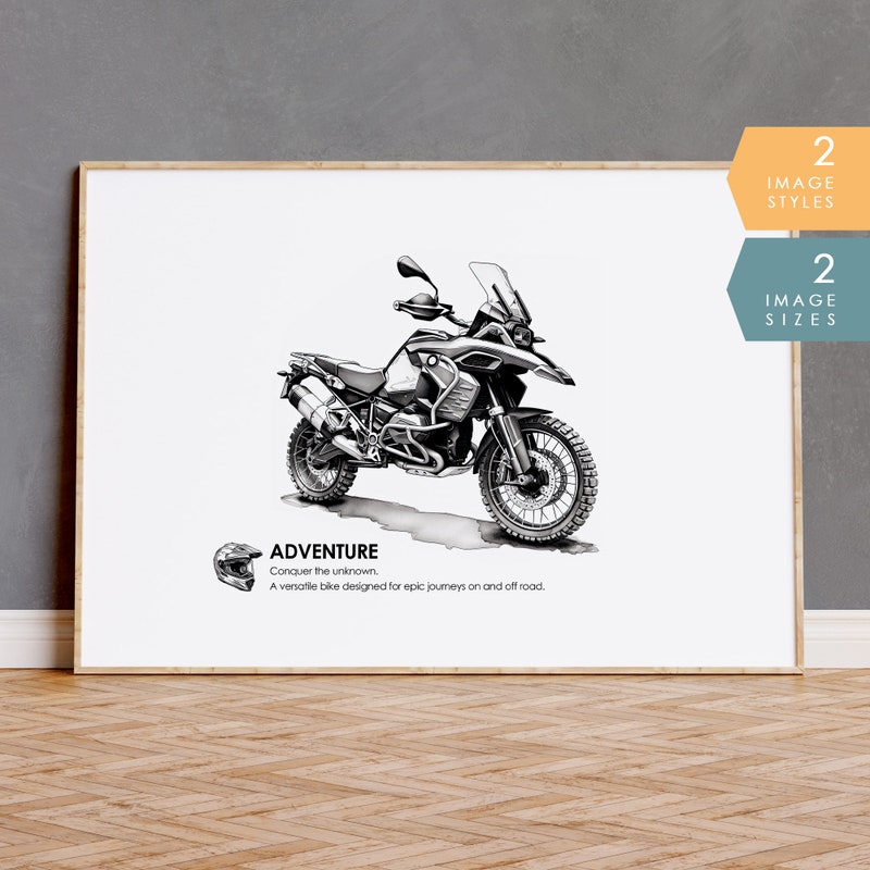 Motorcycle Poster - Etsy