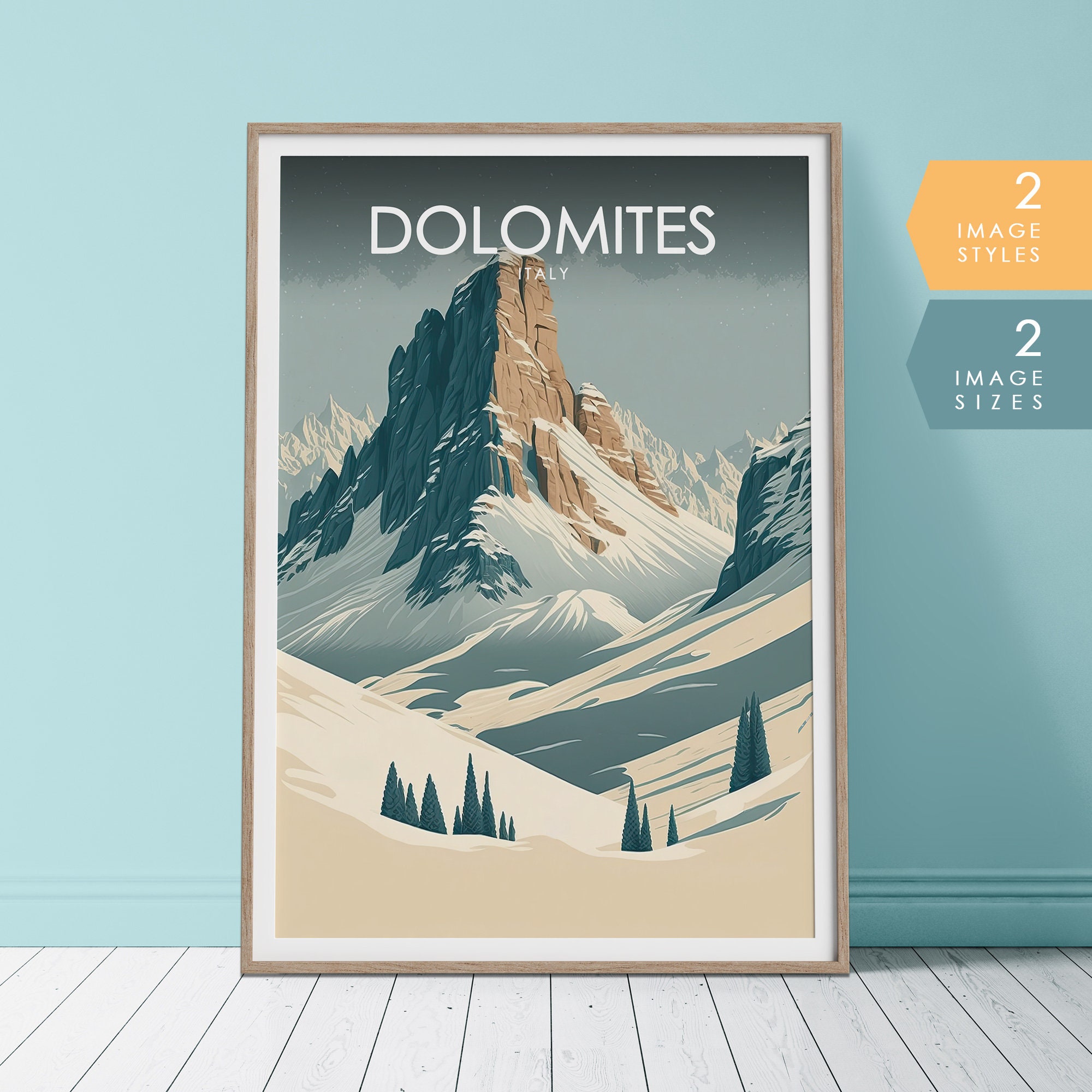 Dolomites Italy Travel Poster Dolomites Italy Wall Art, Dolomites ...