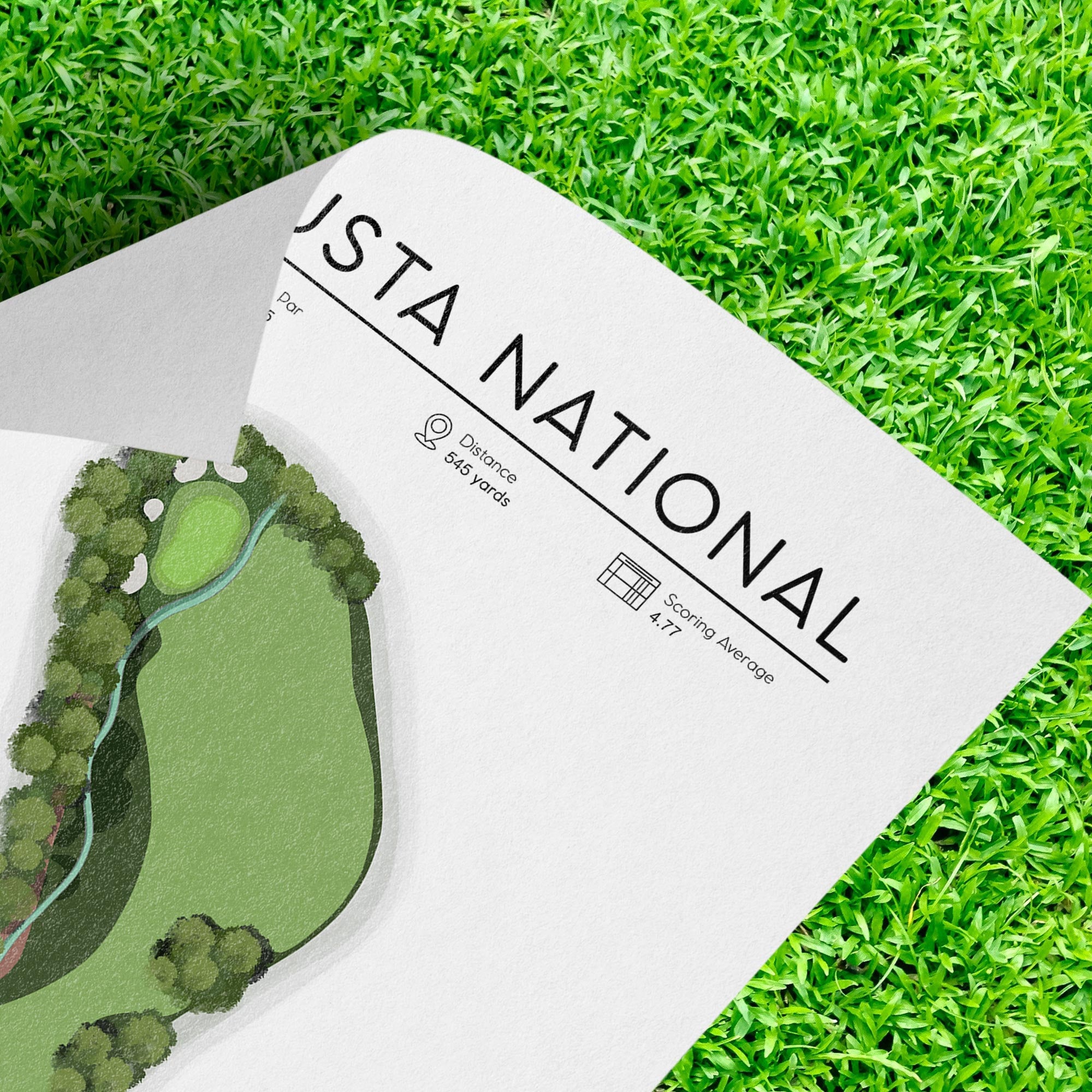 Golf Poster Augusta National Hole 13 Golf Course Print, Golf Decor ...