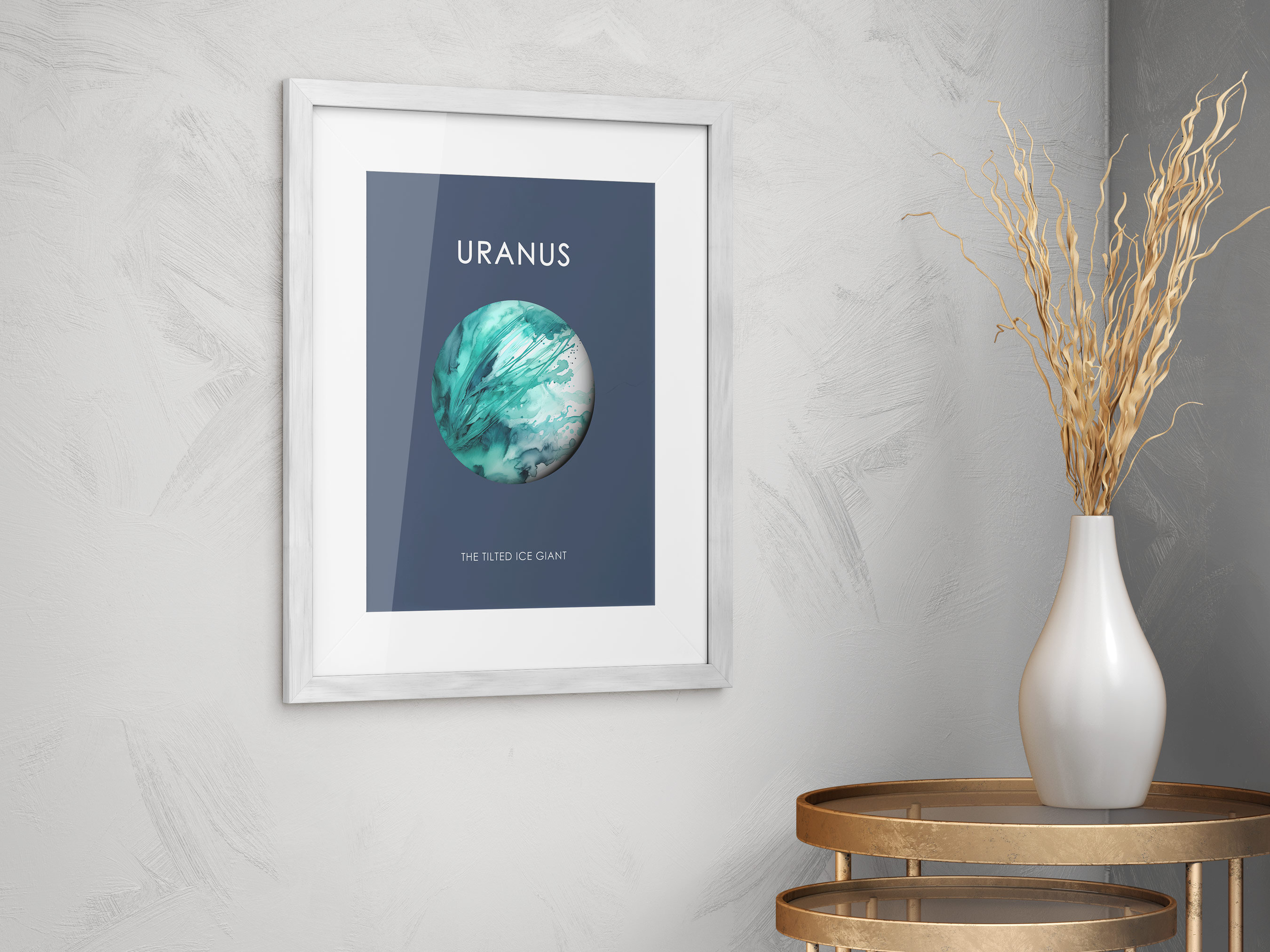 Uranus Poster Minimalist Wall Art Planet Wall Art Science - Etsy