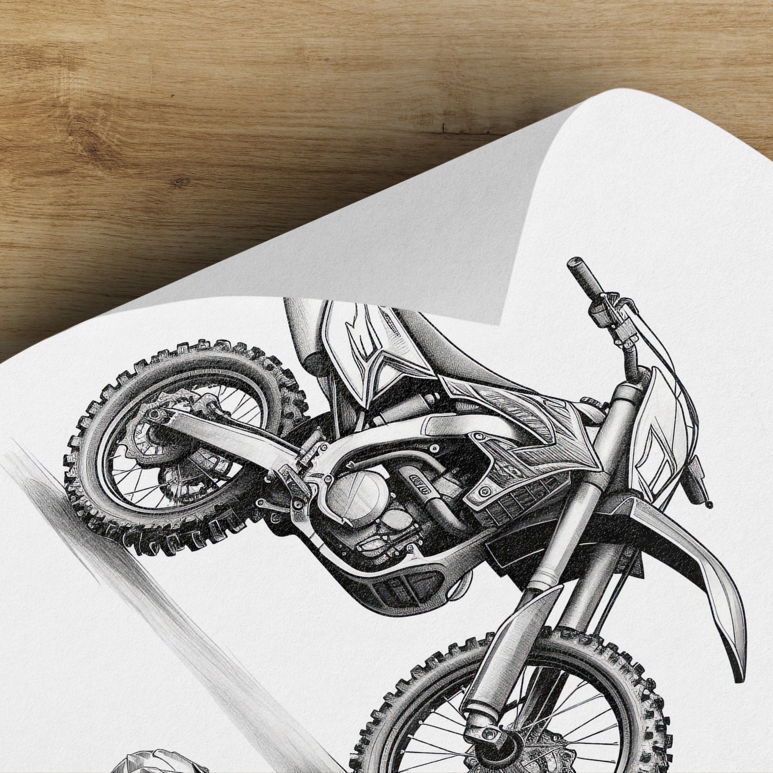 Motorcycle Wall Art | Dirt Bike Print, Motorcycle Decor, Garage Art ...