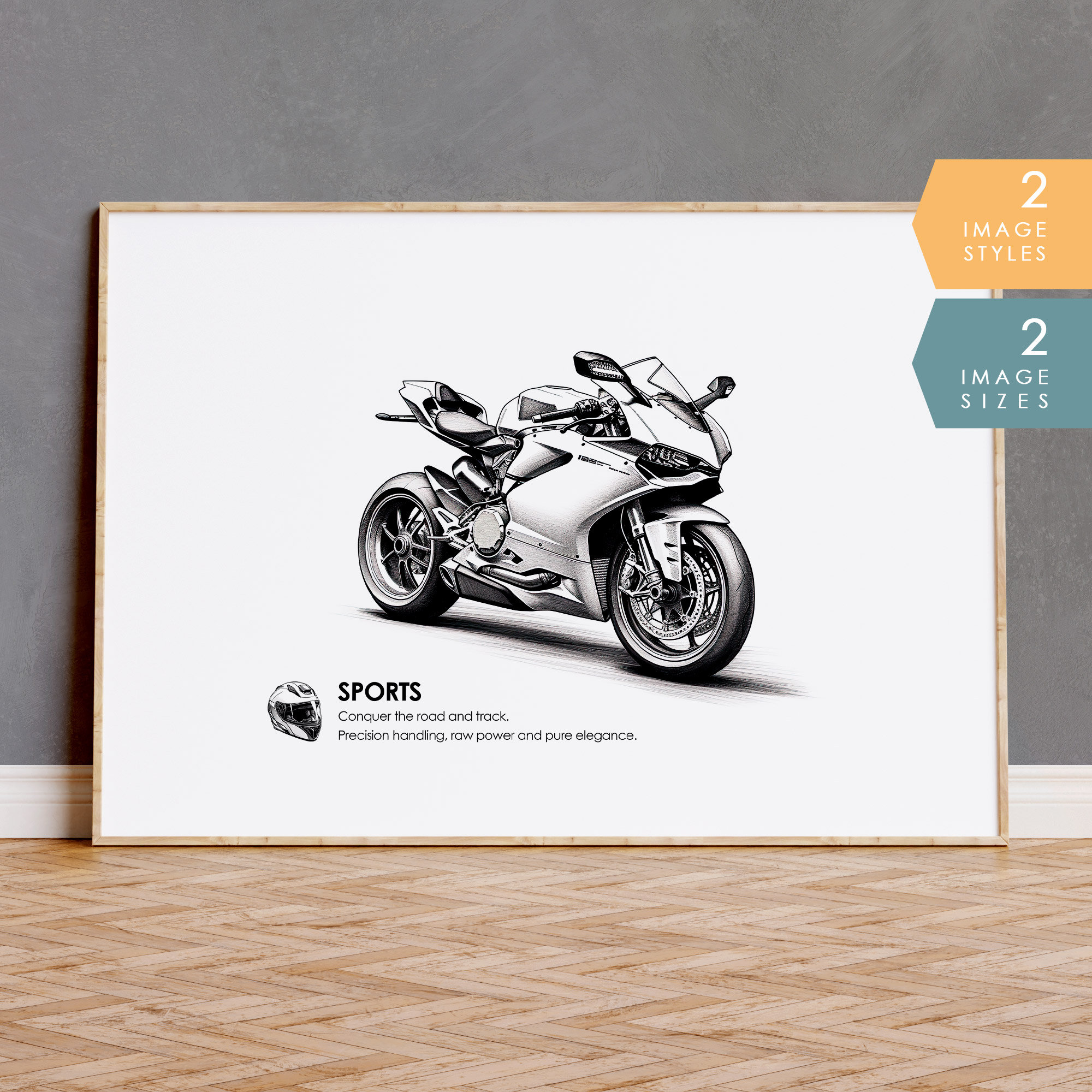 Motorcycle Wall Art | Ducati Sports Motorcycle Print, Motorcycle Decor ...