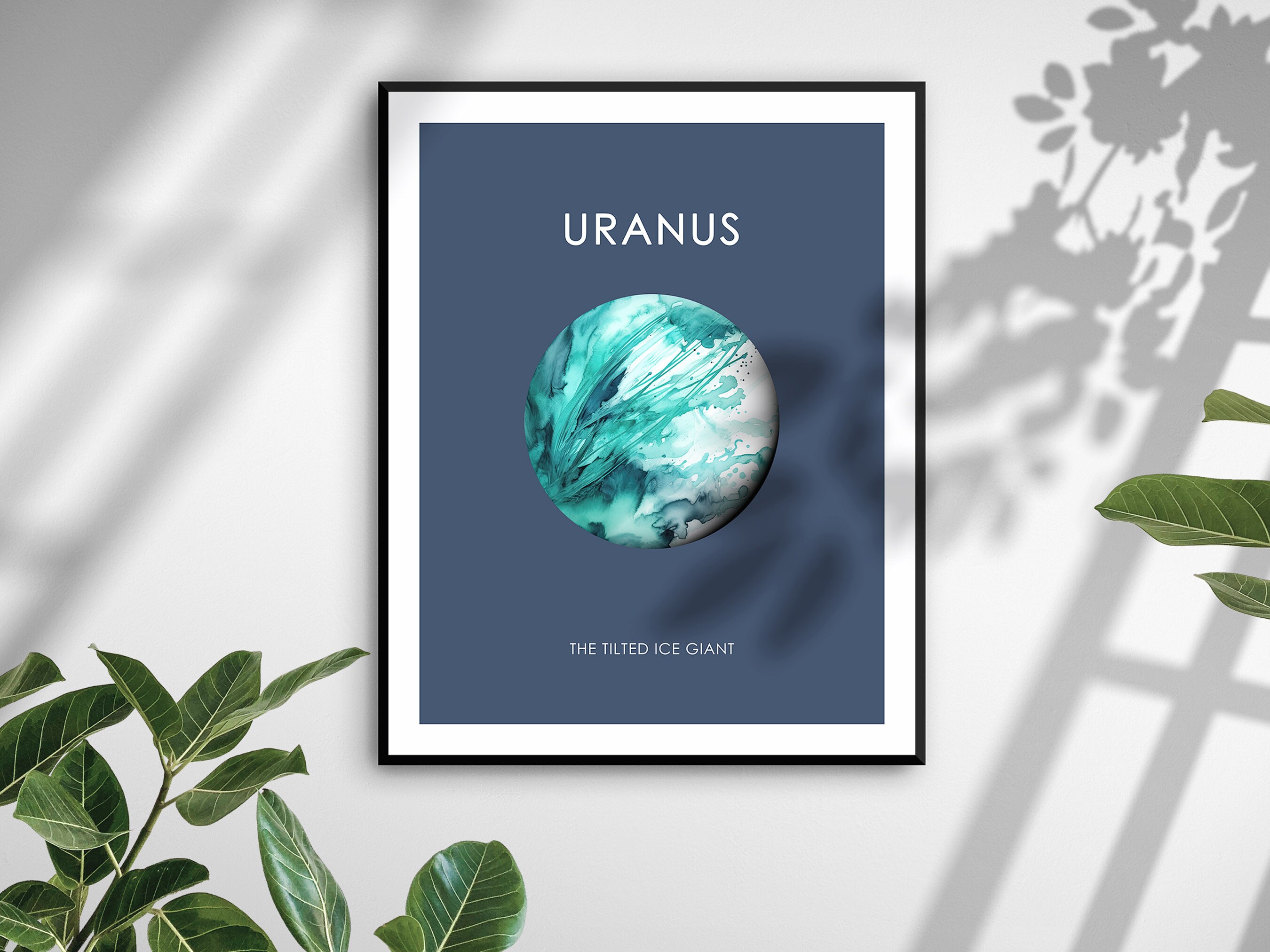 Uranus Poster | Minimalist Wall Art, Planet Wall Art, Science Decor ...